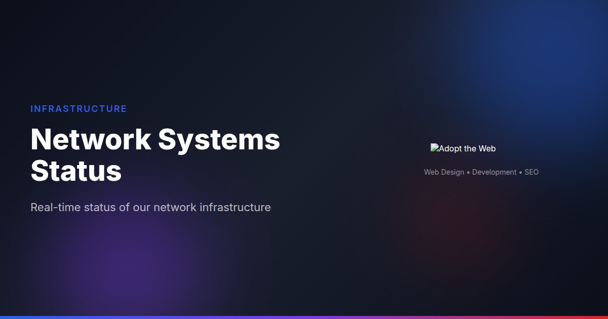 Network Systems Status | Adopt the Web Infrastructure
